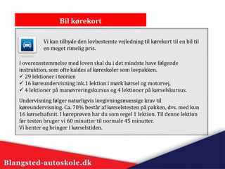 Tilmelding til kørsel teori klasser odense | blangsted-autoskole | PPTX