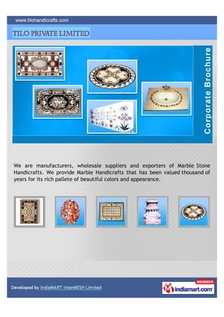 Tilo Private Limited, Udaipur, Marble Stone Handicrafts | PDF
