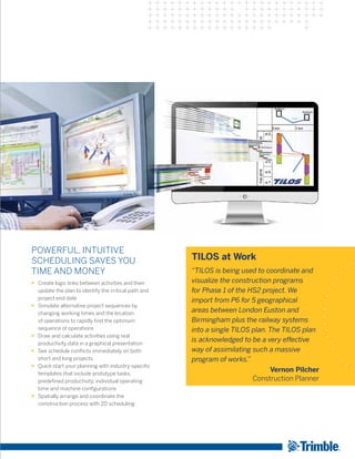 TILOS, Plan Linear Projects with Confidence | PDF