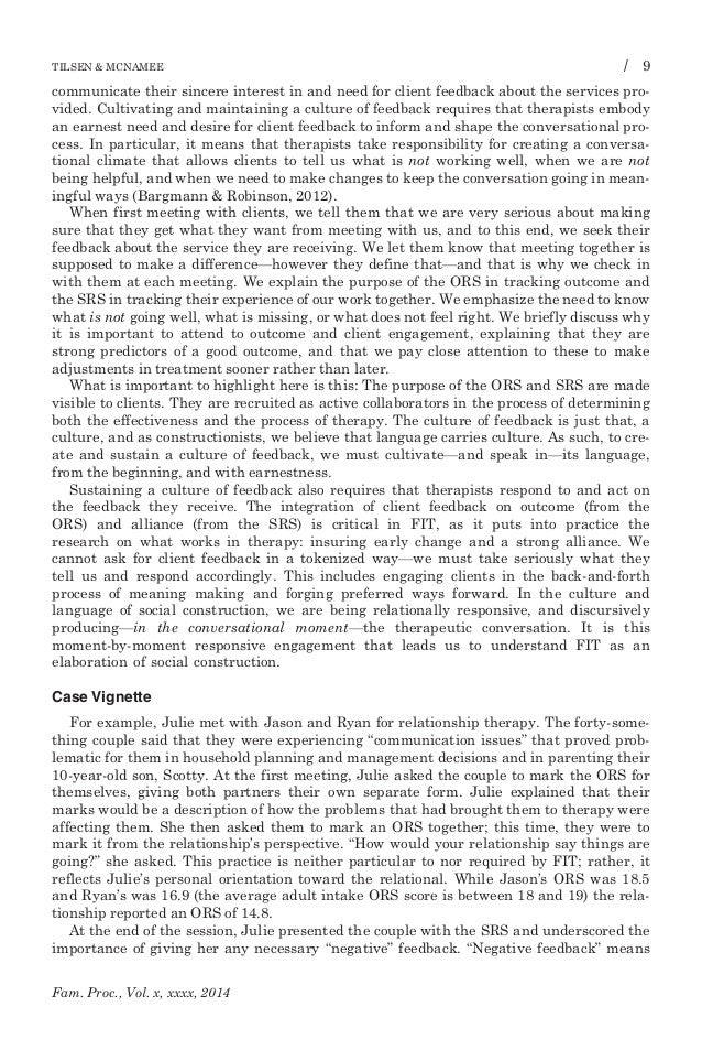 FIT: Evidence-based Practice meets Social Construction