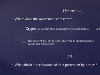 Data protection by design and by default on the blockchain | PPT
