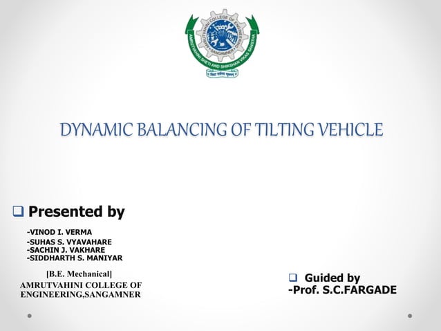 Tilting of vehicle | PPTX
