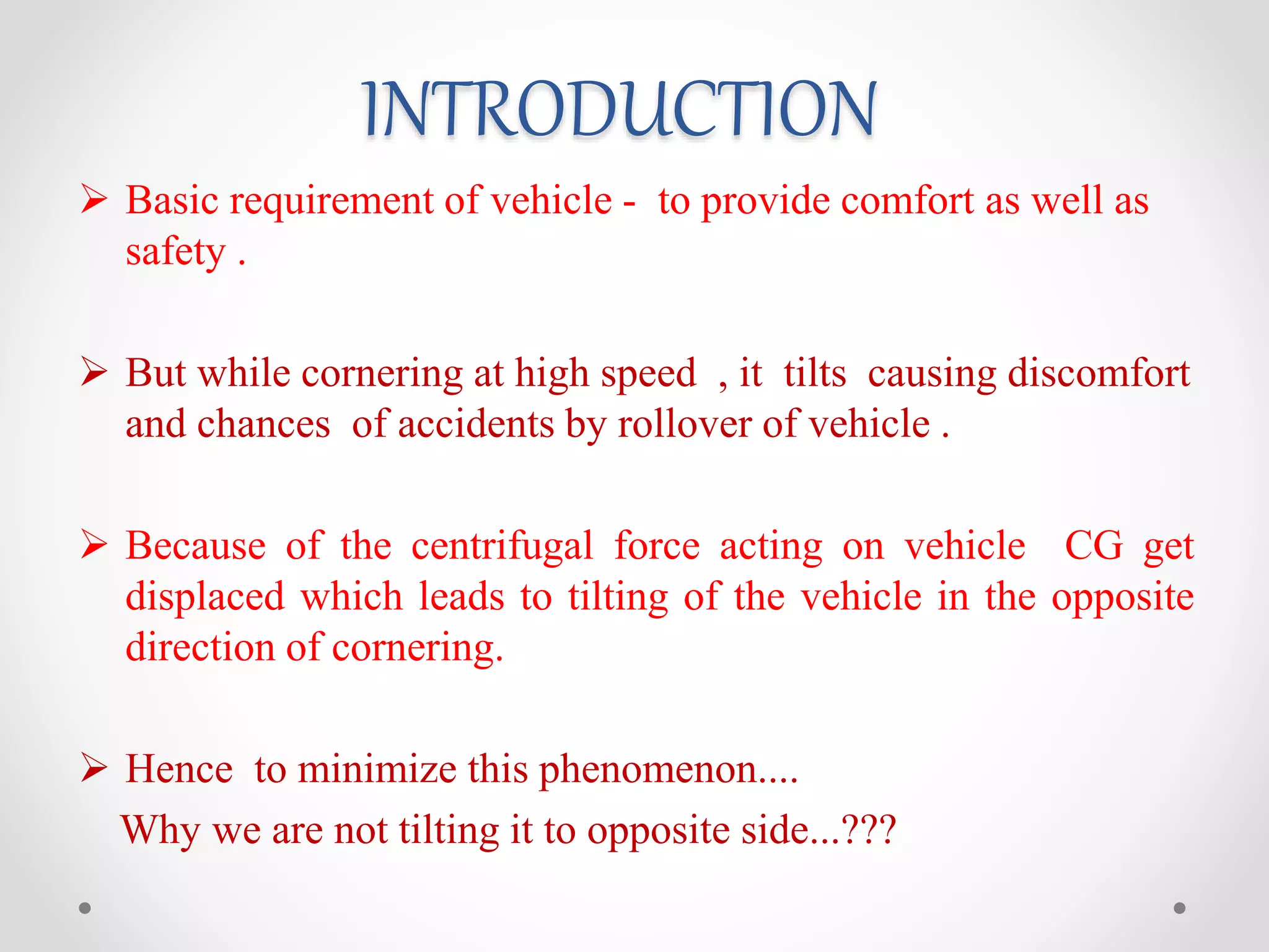 Tilting of vehicle | PPTX