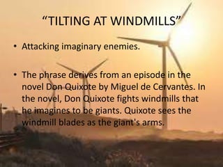 Tilting windmills by cervantes | POTX