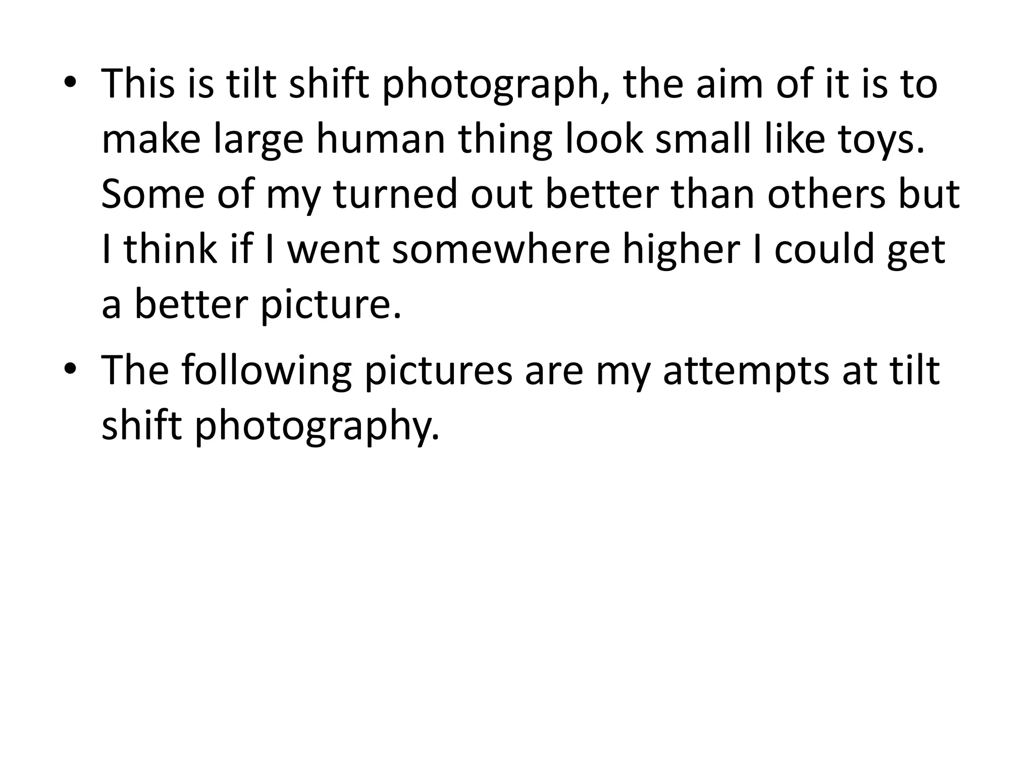 Tilt shift | PPTX