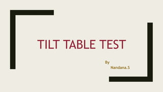 TILT TABLE TEST PRESENTATION.pptx | Heart and Cardiovascular Diseases ...