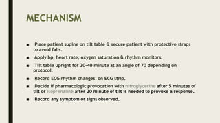 TILT TABLE TEST PRESENTATION.pptx | Heart and Cardiovascular Diseases ...