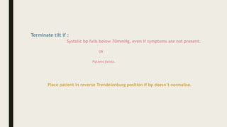 TILT TABLE TEST PRESENTATION.pptx | Heart and Cardiovascular Diseases ...