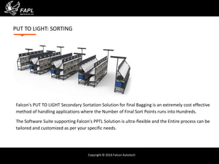 FALCON's Tilt Tray Sorter: A new age in Packet Sorting | PPTX