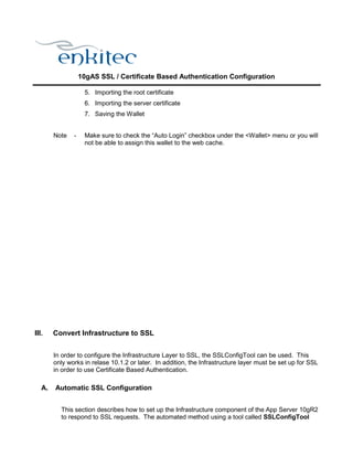 SSL Setup for Oracle 10g AS | PDF