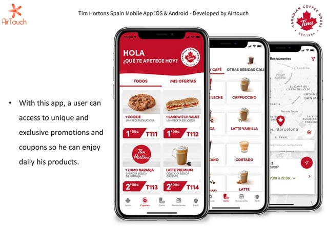 Tim Hortons Spain iOS & Android Mobile Application Development by ...