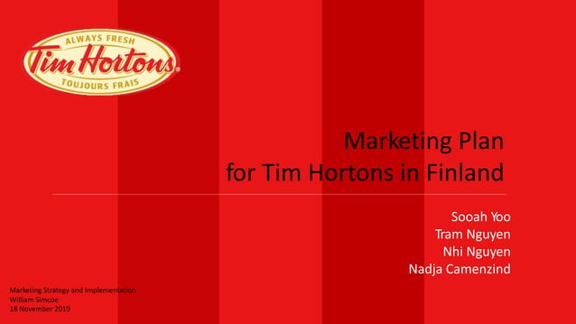 Marketing Plan for Tim Hortons in Finland | PDF | Business ...