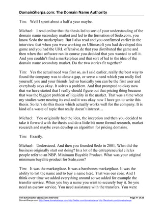 Sedo: Building the World's Largest Domain Marketplace - With Tim ...