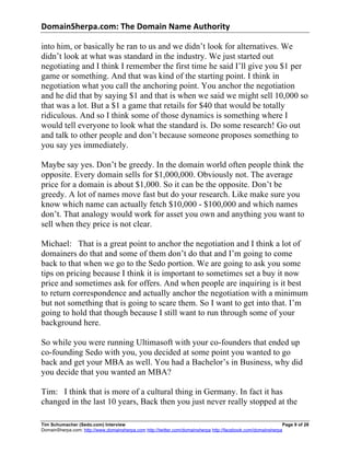 Sedo: Building the World's Largest Domain Marketplace - With Tim ...