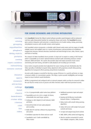 TiMax SoundHub | PDF