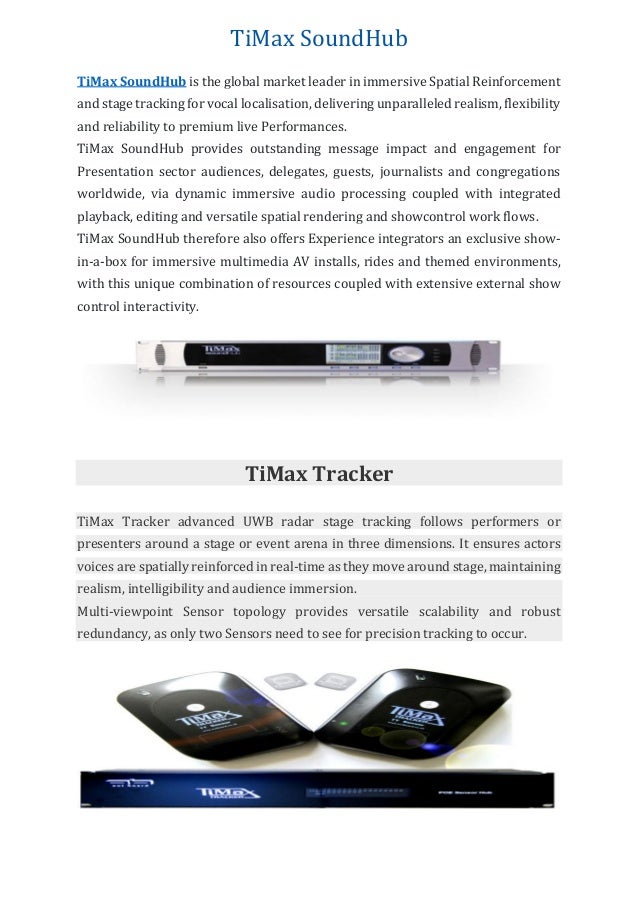 TiMax soundhub | PDF
