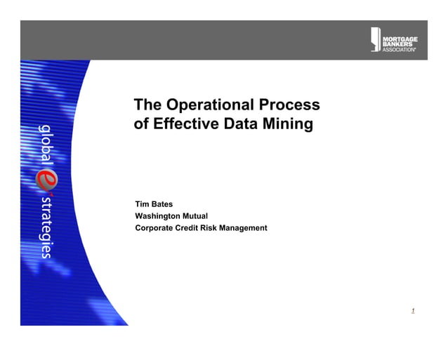 Tim Bates Mba Technology Conference 2007 Data Mining Presentation | PPT