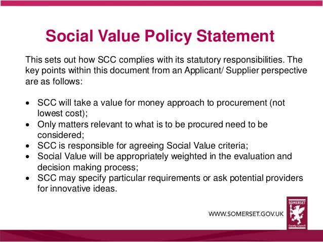 Social Value in Somerset