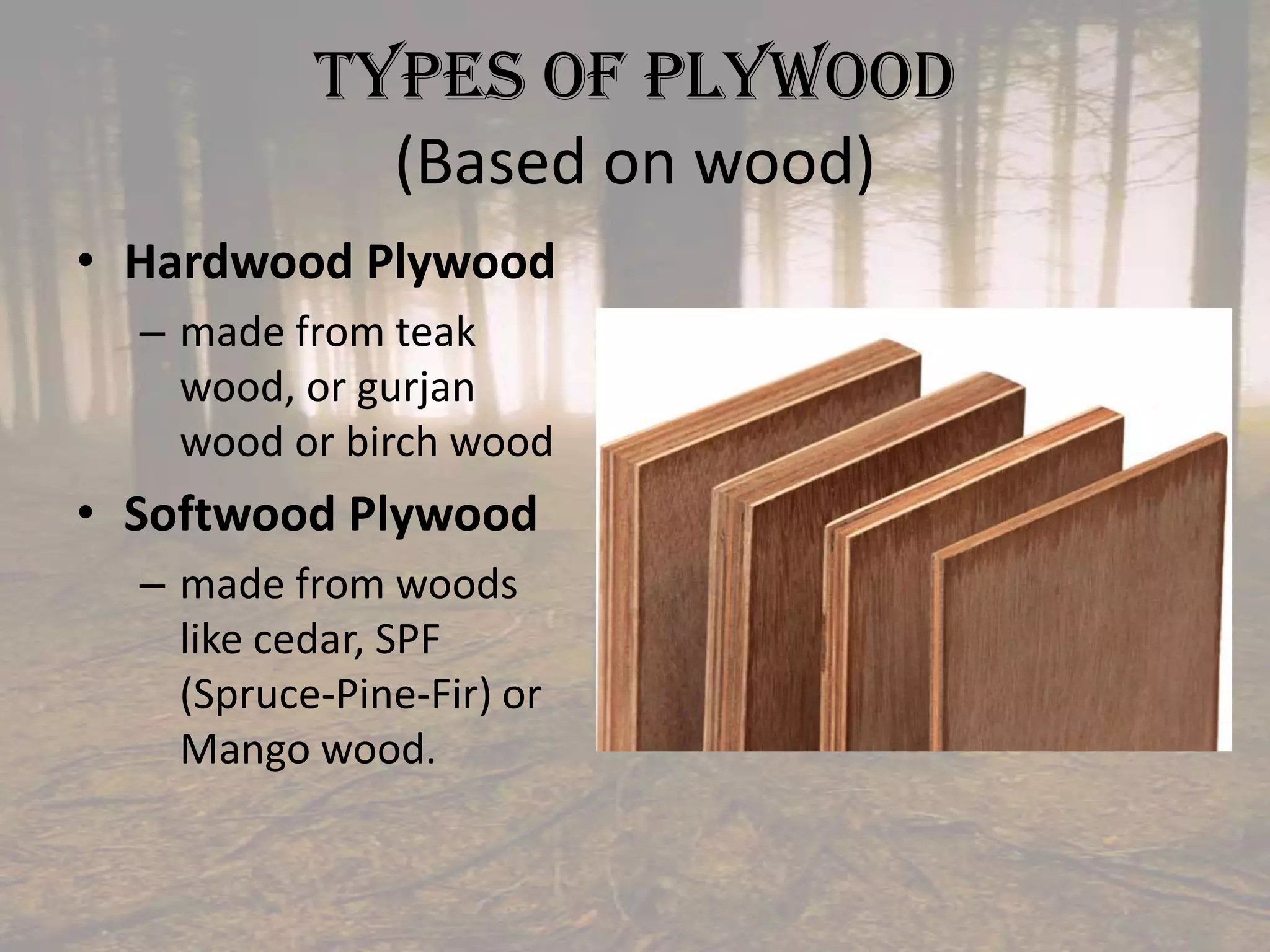 types of commercial Timber | PPTX