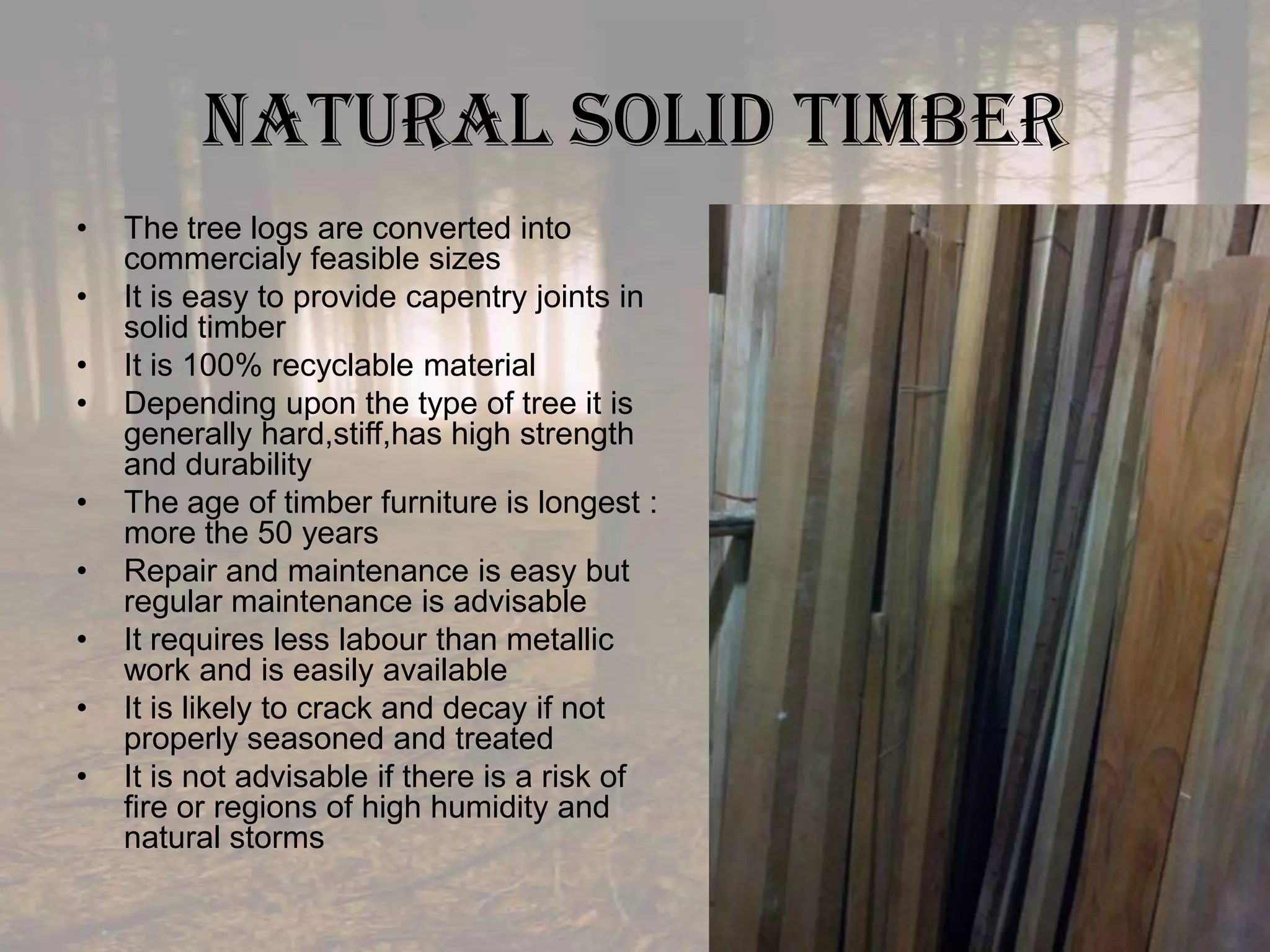 types of commercial Timber | PPTX