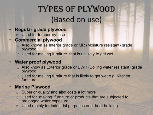types of commercial Timber | PPTX
