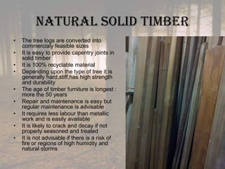 types of commercial Timber | PPTX