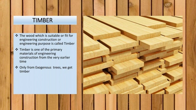 Timber- As a Building Material | PPT