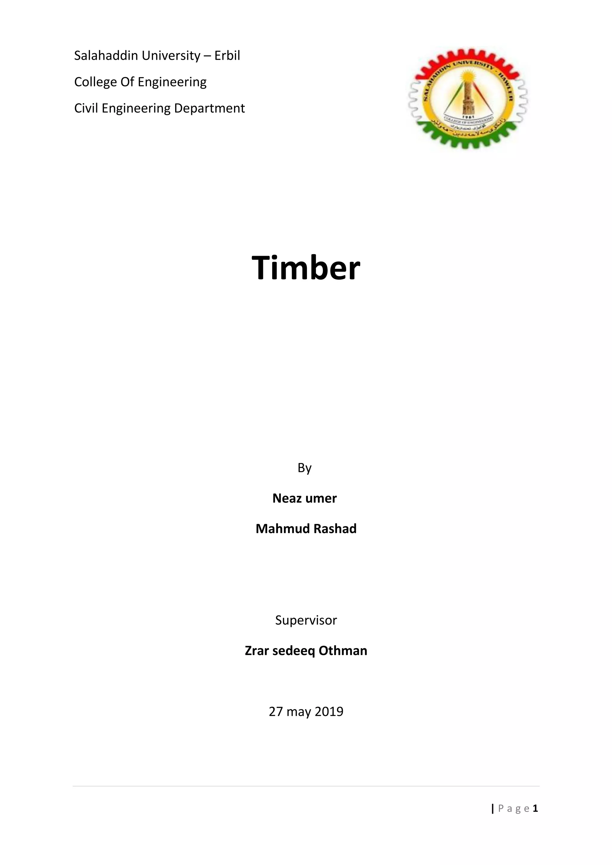 Timber classification and properties | PDF