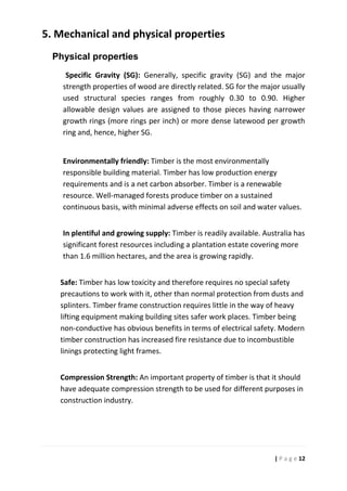 Timber classification and properties | PDF