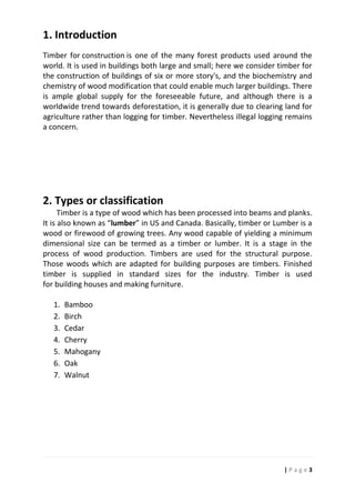 Timber classification and properties | PDF