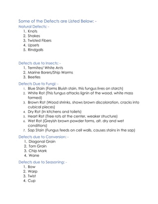 Timber and its Types | PDF