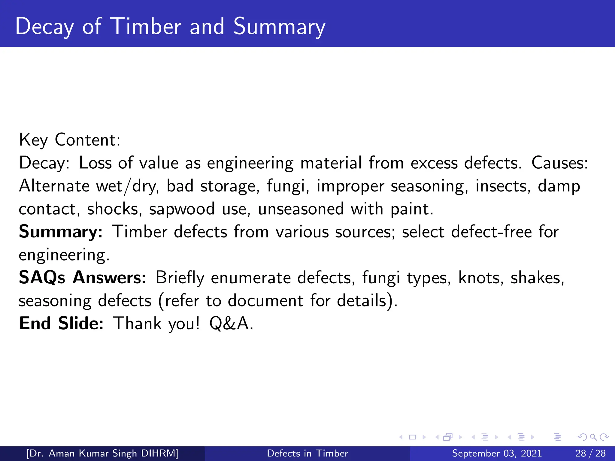 Defects in Timber Understanding Timber Properties, Classification ...