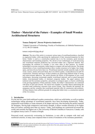 Timber material of the future | PDF