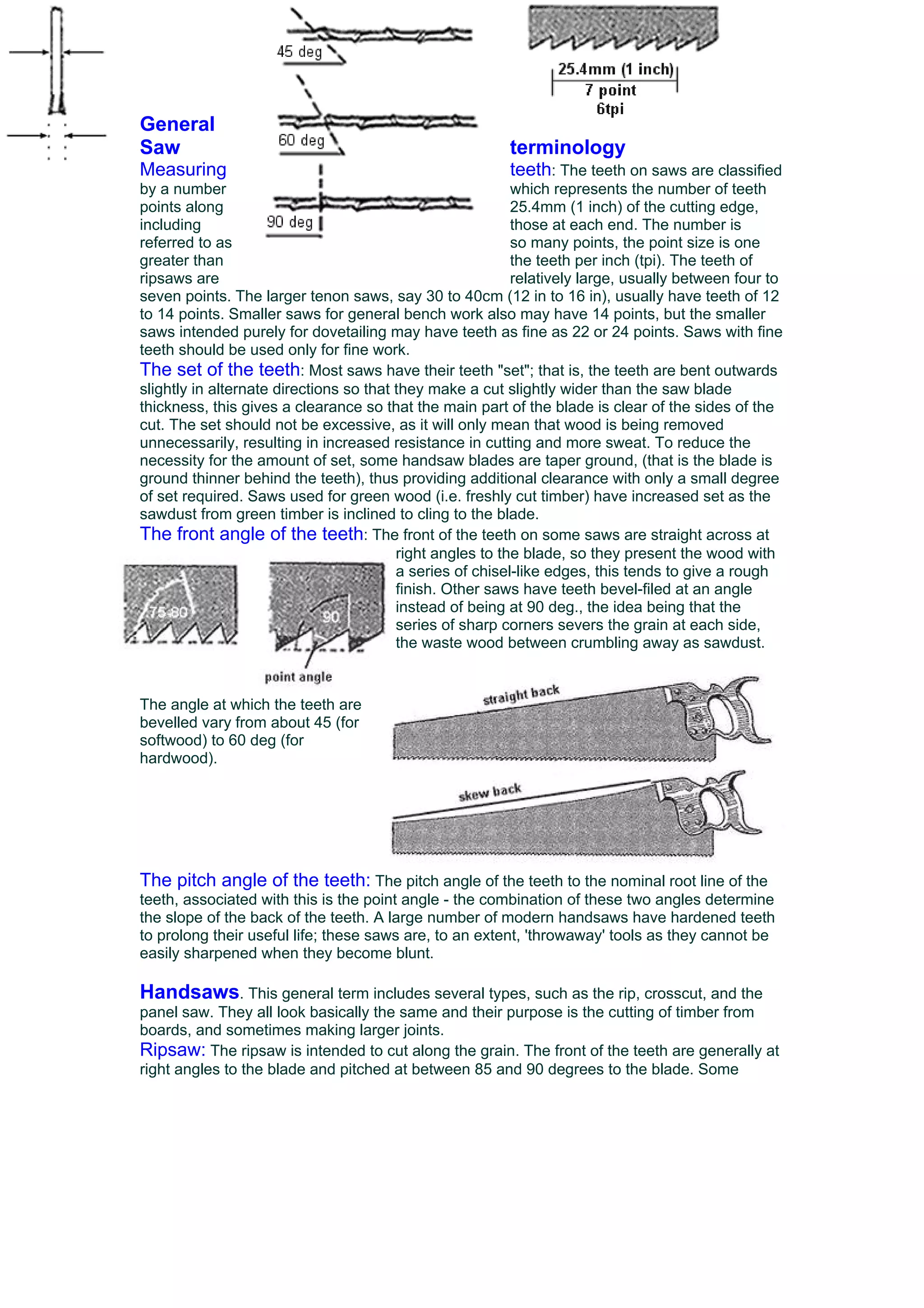 Timber cutting hand saws | PDF | Woodworking | Arts and Crafts