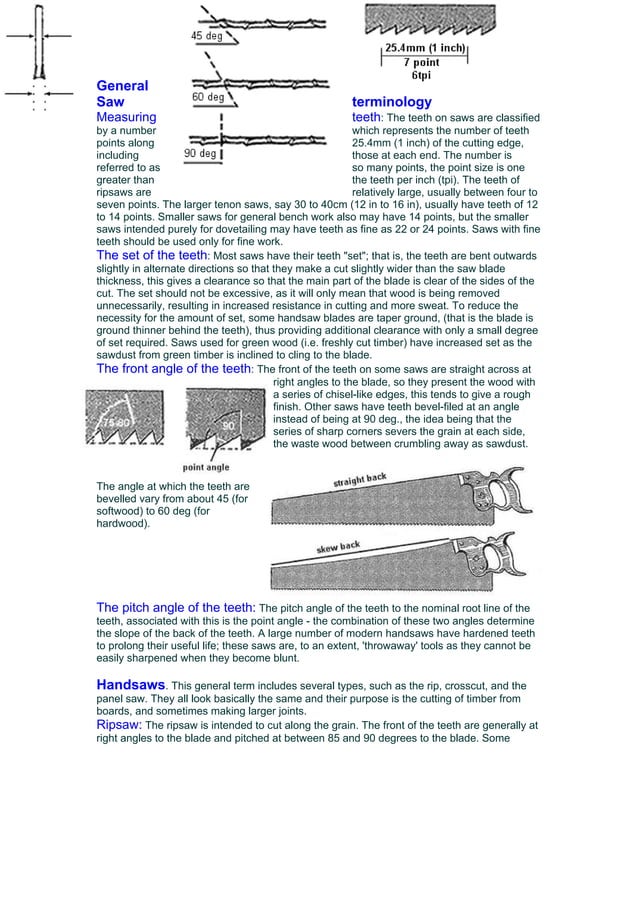 Timber cutting hand saws | PDF | Woodworking | Arts and Crafts