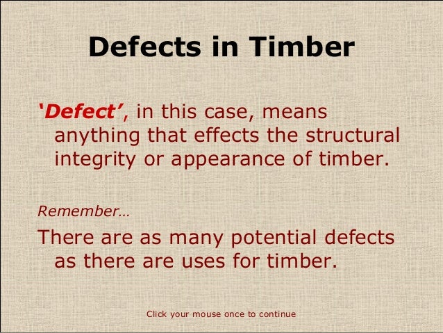 Timber Defects
