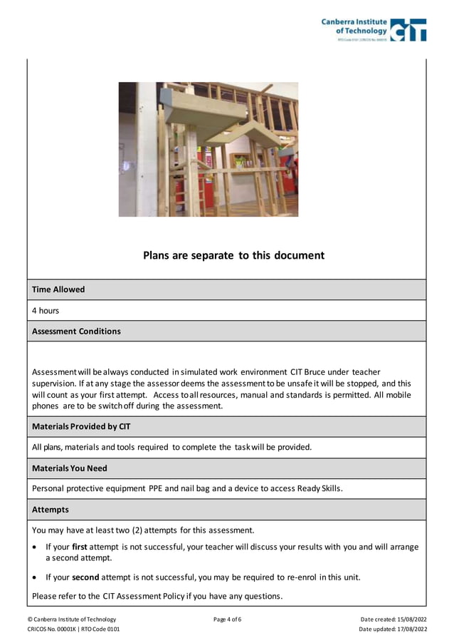 Practical Assessment-Construct Eaves-Boxed eaves | DOCX
