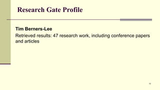 Tim Berner Lee web inventor | PPTX | Web Design and HTML | Internet