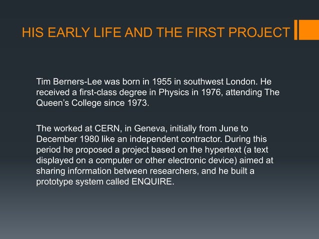 Tim Berners Lee, by Filippo C. | PPT