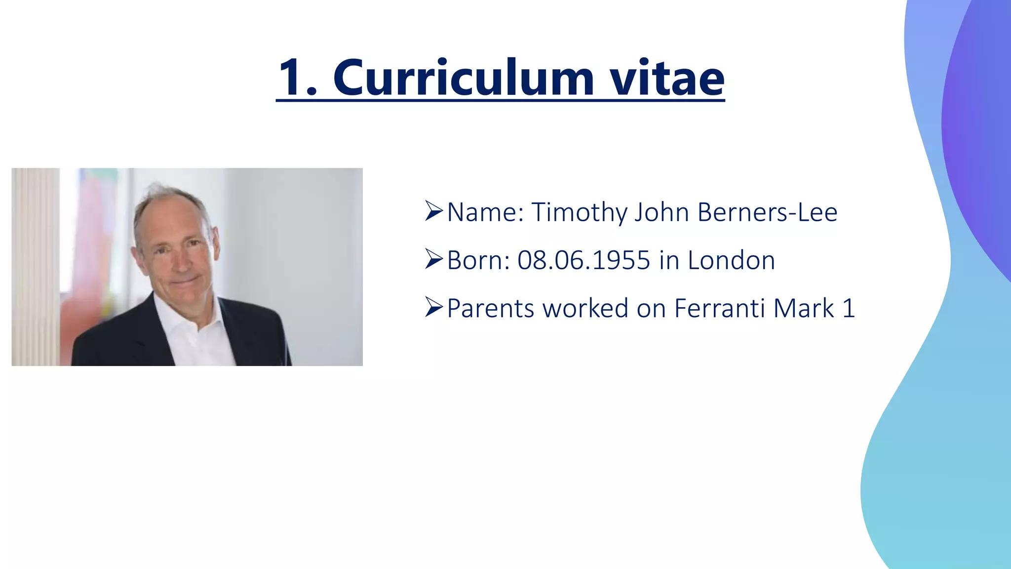 Tim berners Lee - PowerPoint | PPTX