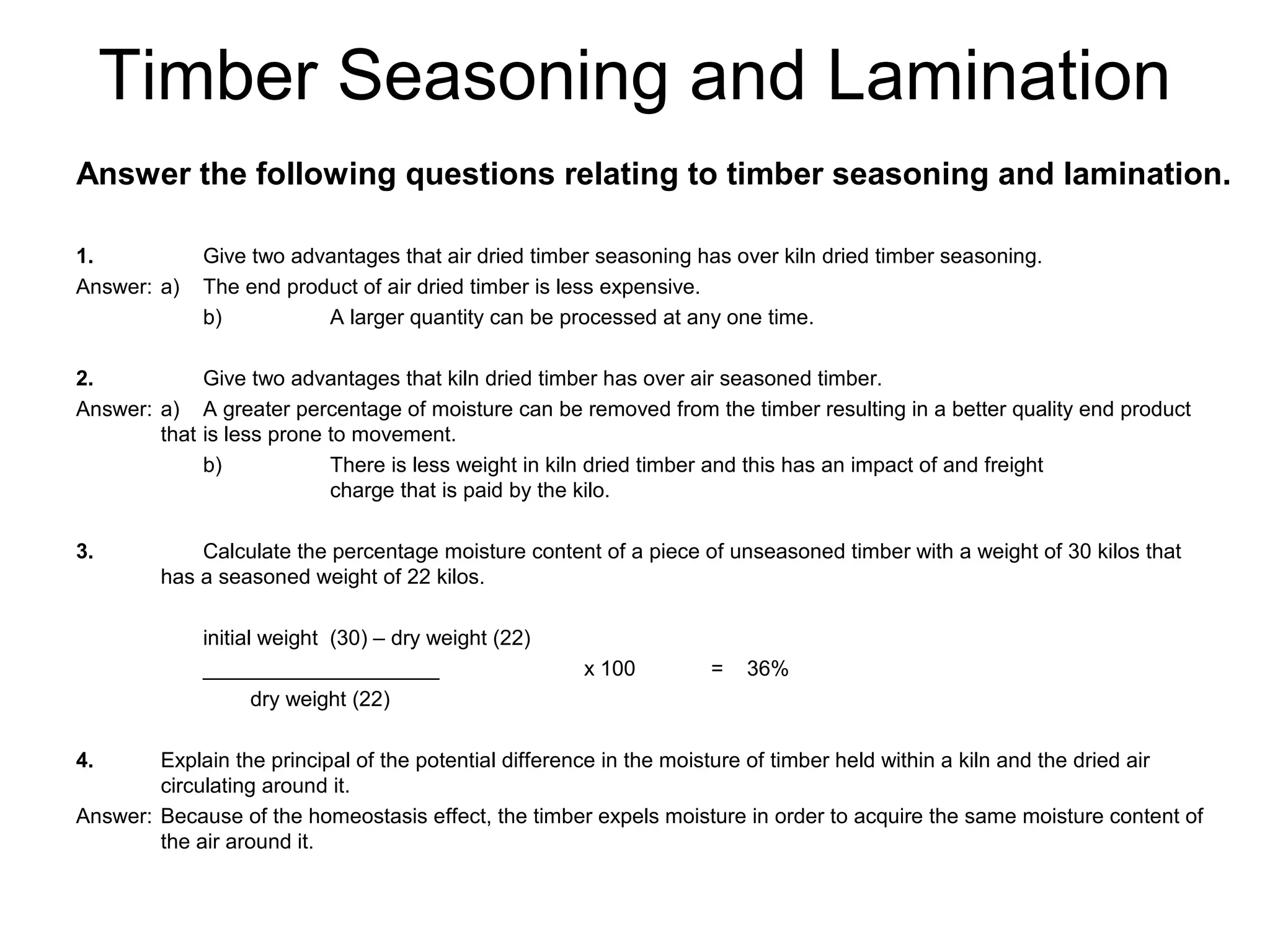 Timber seasoning | PPT