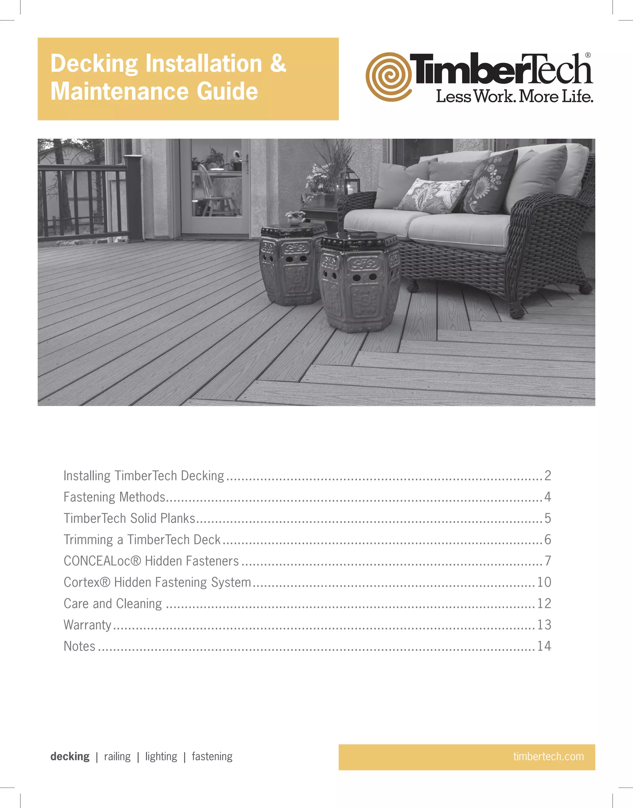 TimberTech Decking Install Guide | PDF