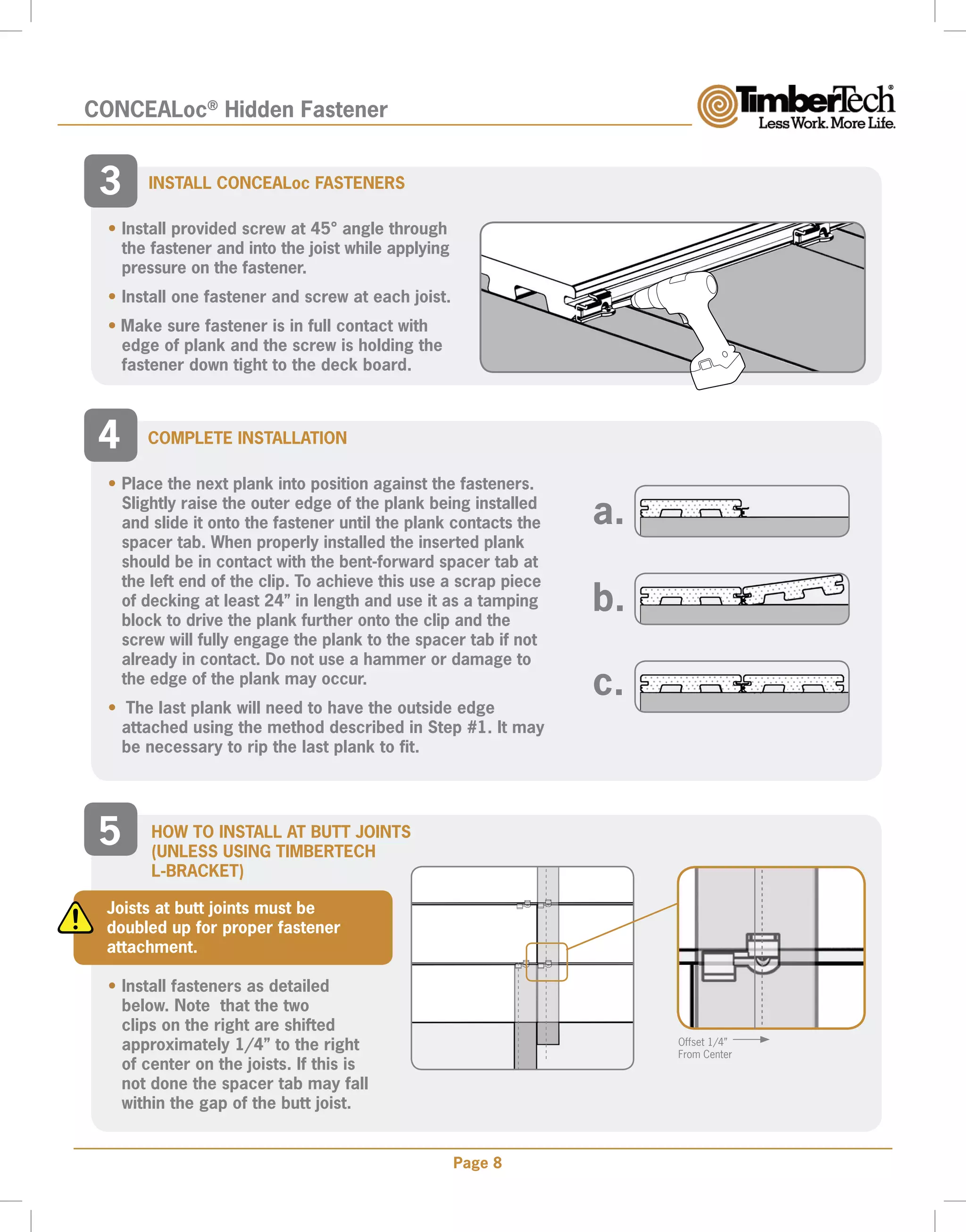 TimberTech Decking Install Guide | PDF