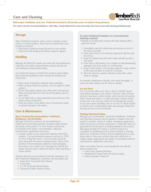 TimberTech Decking Install Guide | PDF | Woodworking | Arts and Crafts