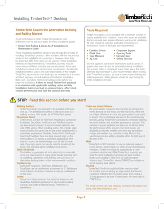 TimberTech Decking Install Guide | PDF