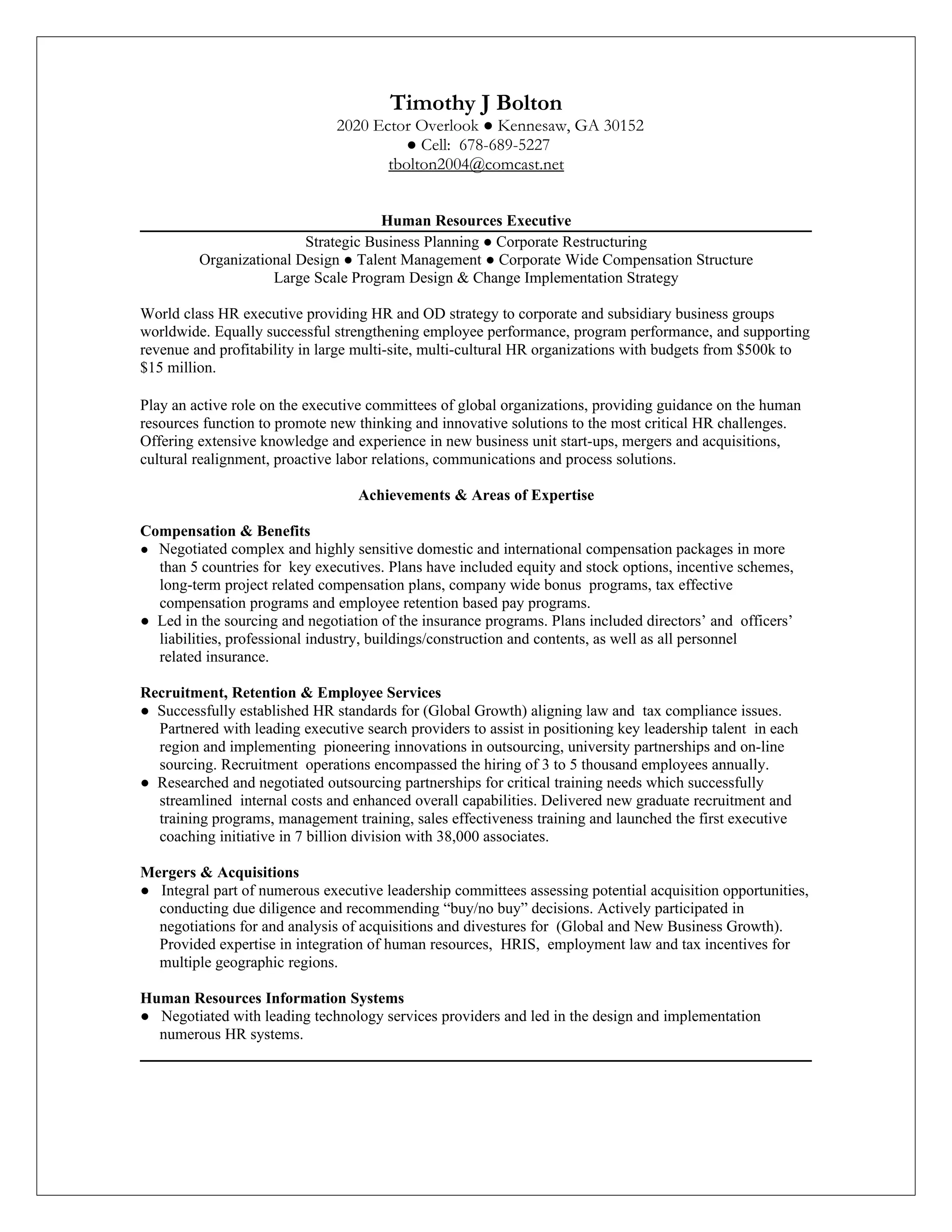 Tim Bolton Resume | DOC