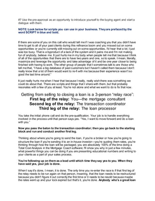 Transcript | PERFECT LOAN PROCESS 2013 by Tim Braheem | DOCX