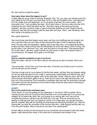 Transcript | PERFECT LOAN PROCESS 2013 by Tim Braheem | DOCX