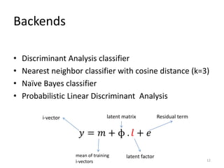 Timbral modeling for music artist recognition using i-vectors | PPT