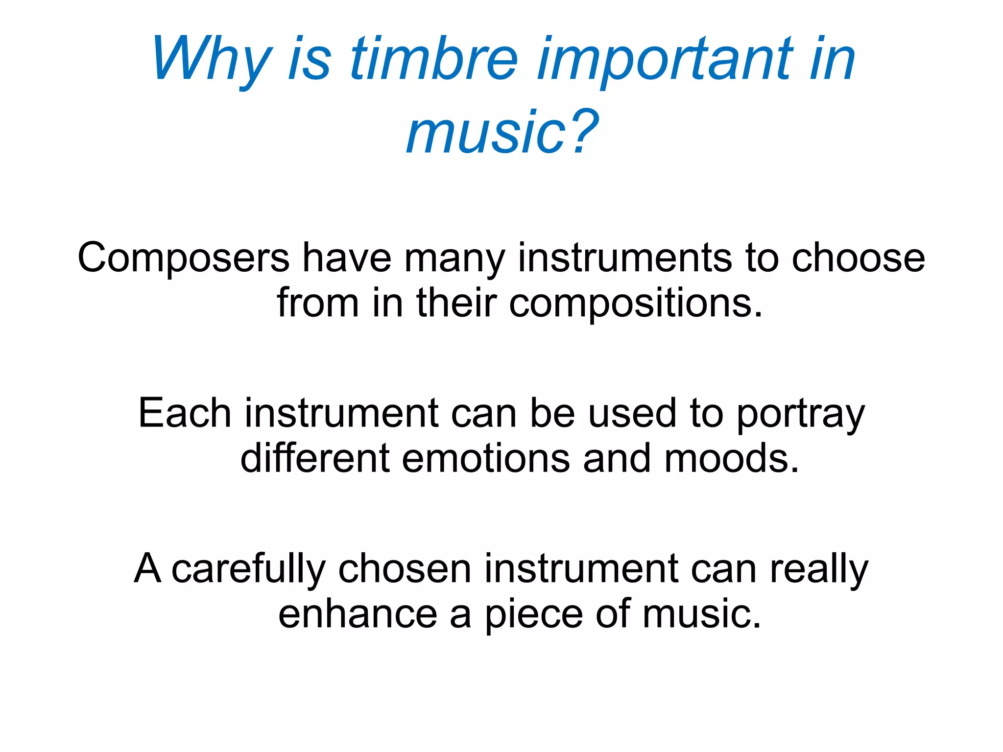 Week 1 assignment - Timbre | PPSX